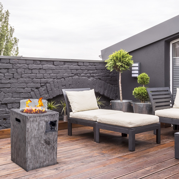 Verano Column Outdoor Gas Fire Pit | Flames.co.uk
